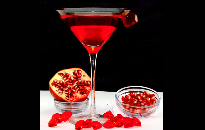 The Ruby Cocktail - Pomegranate Martini - FancyAsF
